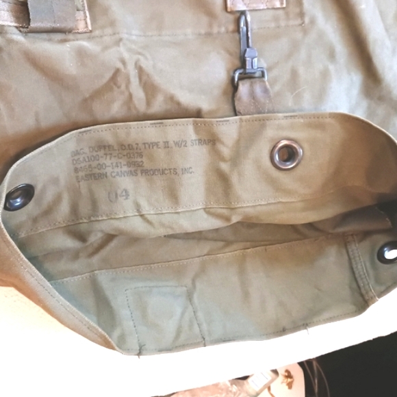 military | Bags | Military Issue Top Load Green Duffel Bag Type Ii With ...